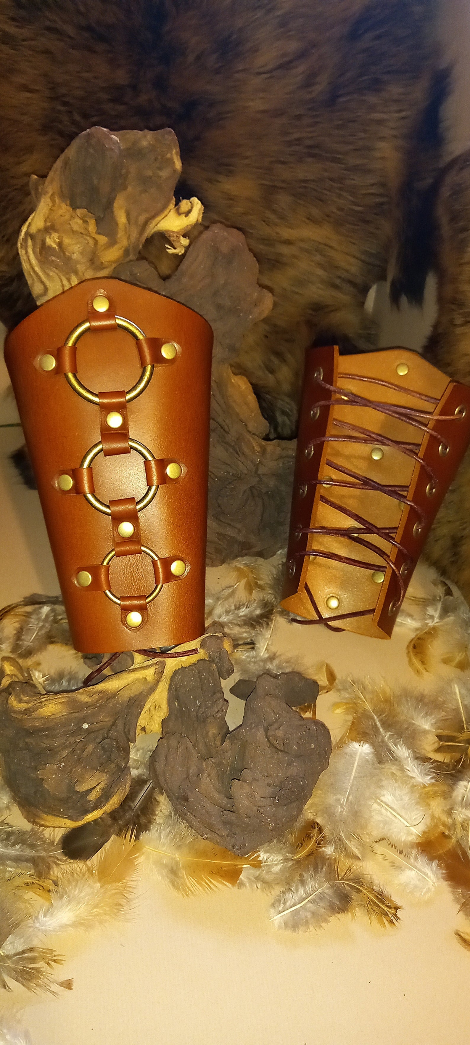 Real Buffalo Leather Vambrace Viking Artwork Armour Gauntlet - Etsy