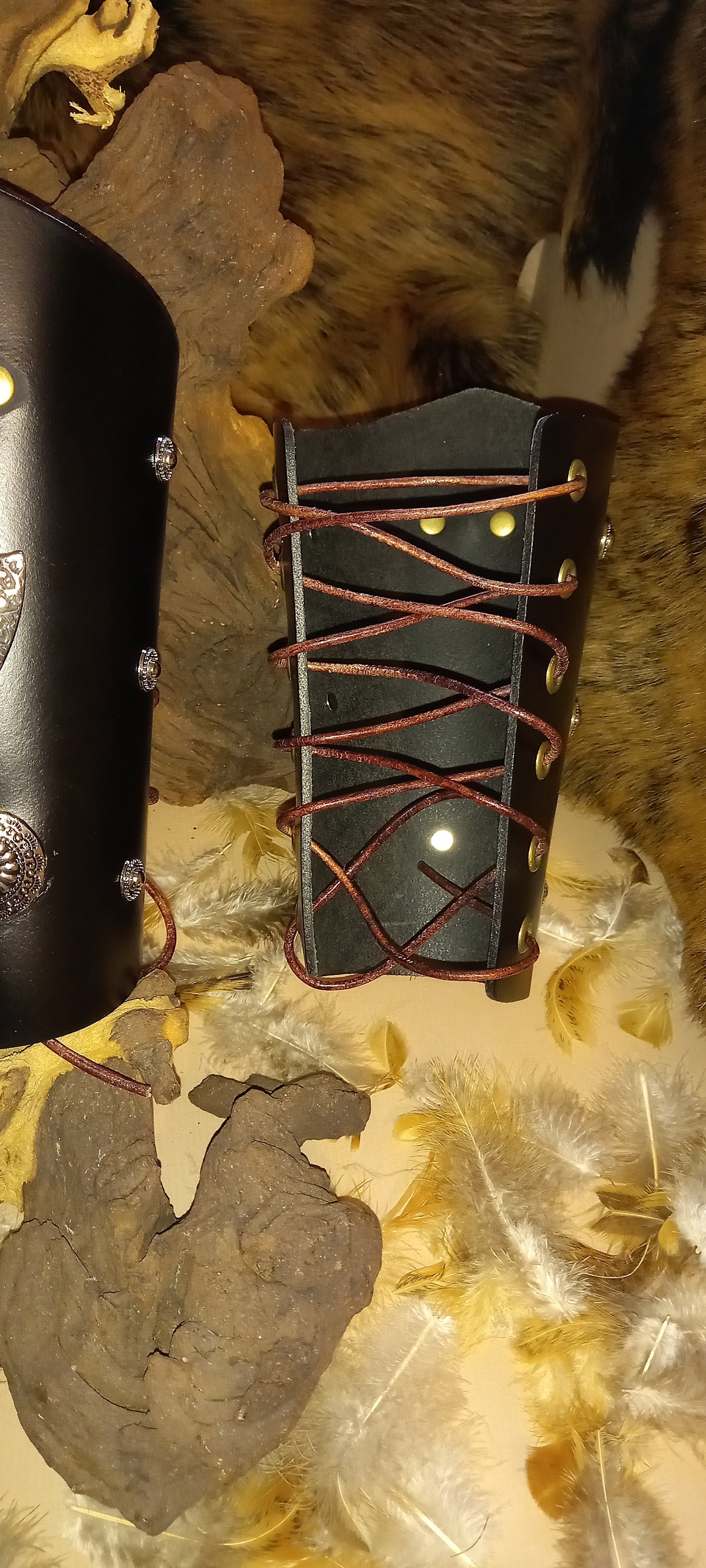 Real Leather Vambrace Viking Stainless Steel Artwork Armour Gauntlet - Etsy