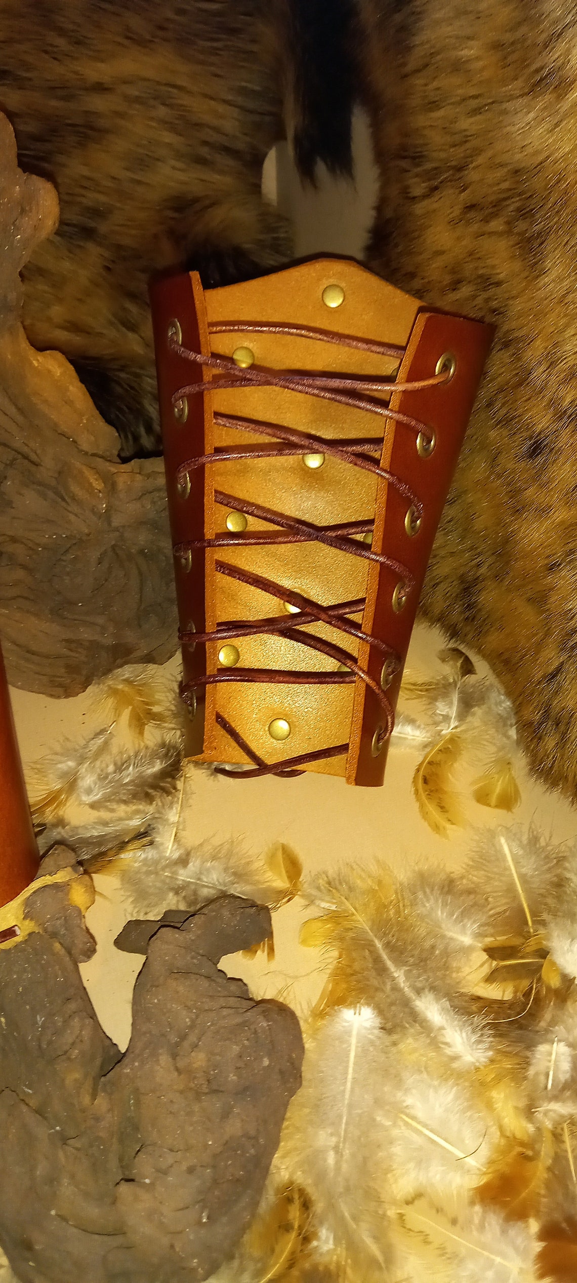 Real Buffalo Leather Vambrace Viking Artwork Armour Gauntlet - Etsy