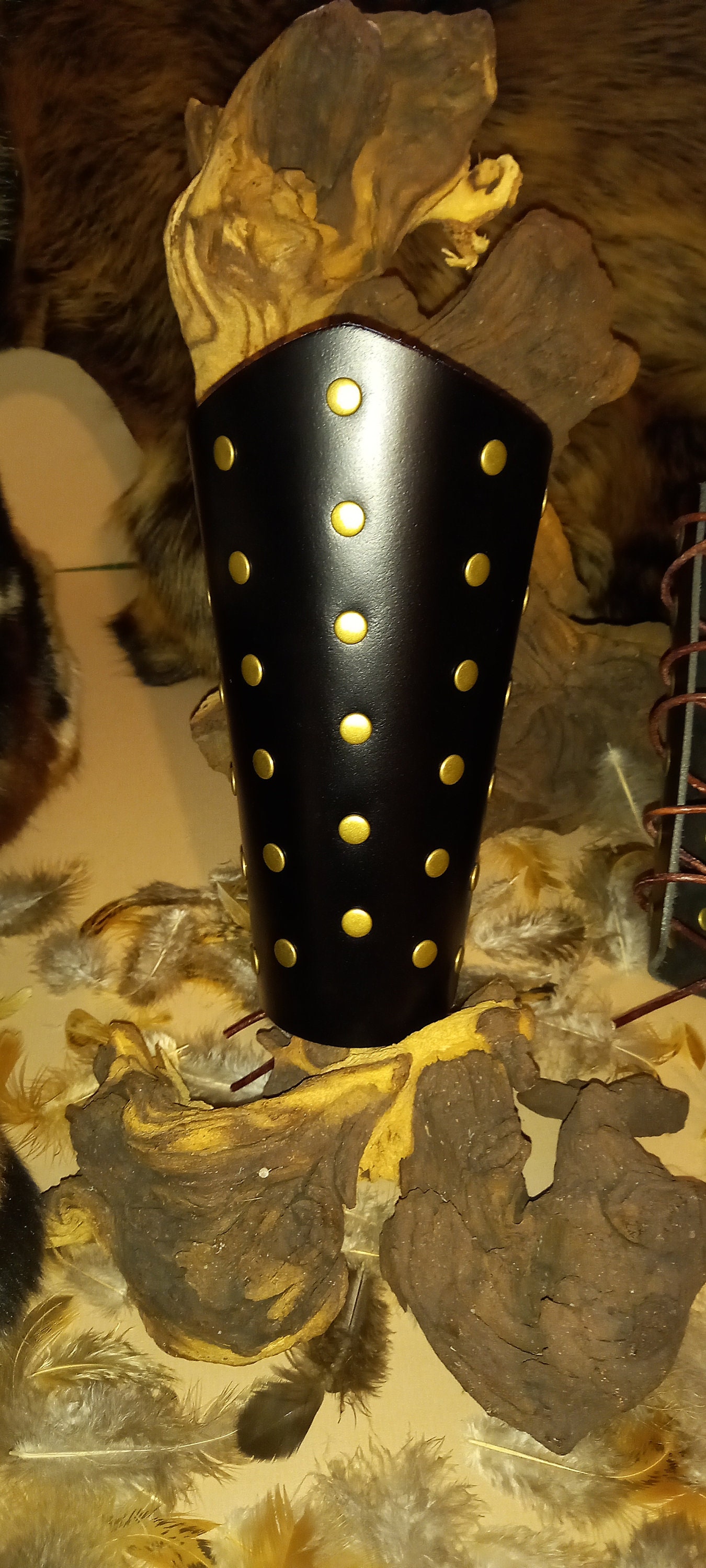 Real Leather Vambrace Viking Artwork Armour Gauntlet - Etsy