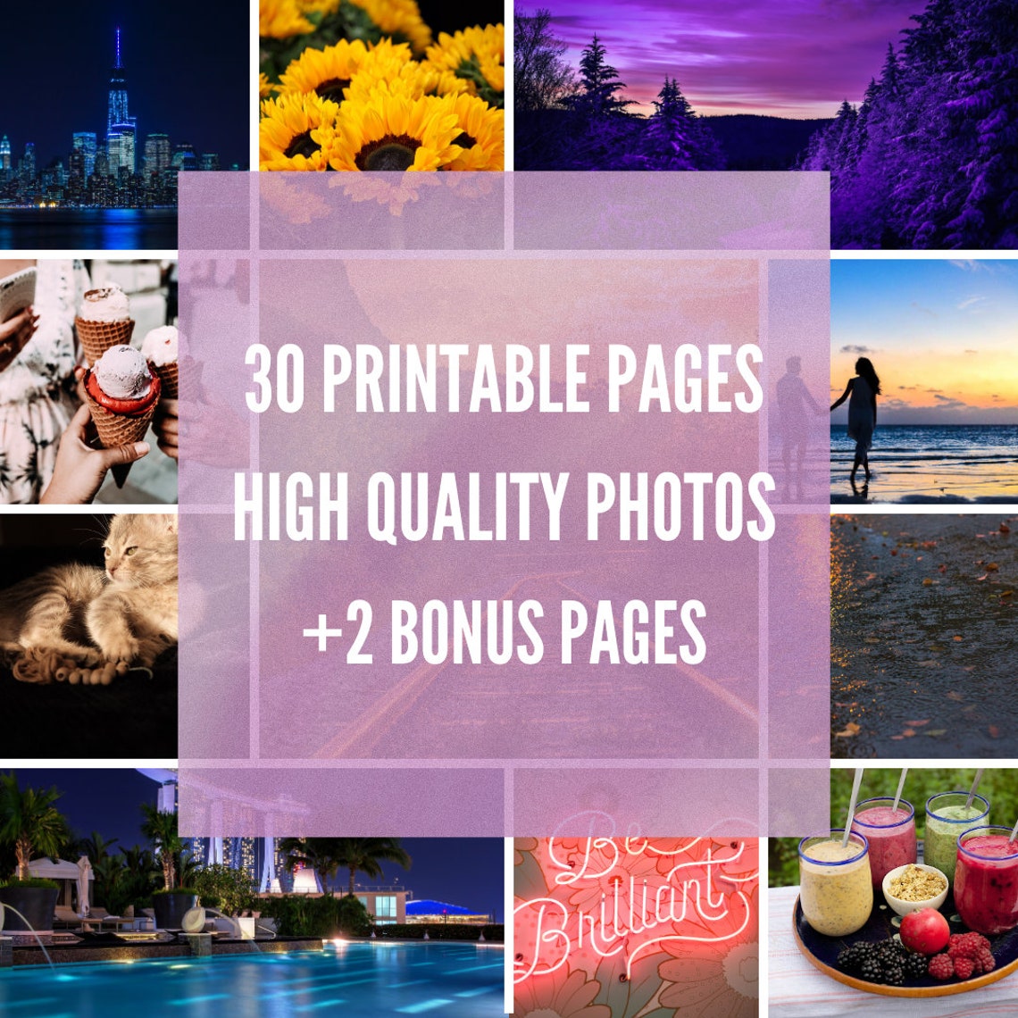 Glow up Vision Board Bundle: Printable Words and Photos, Inspirational ...