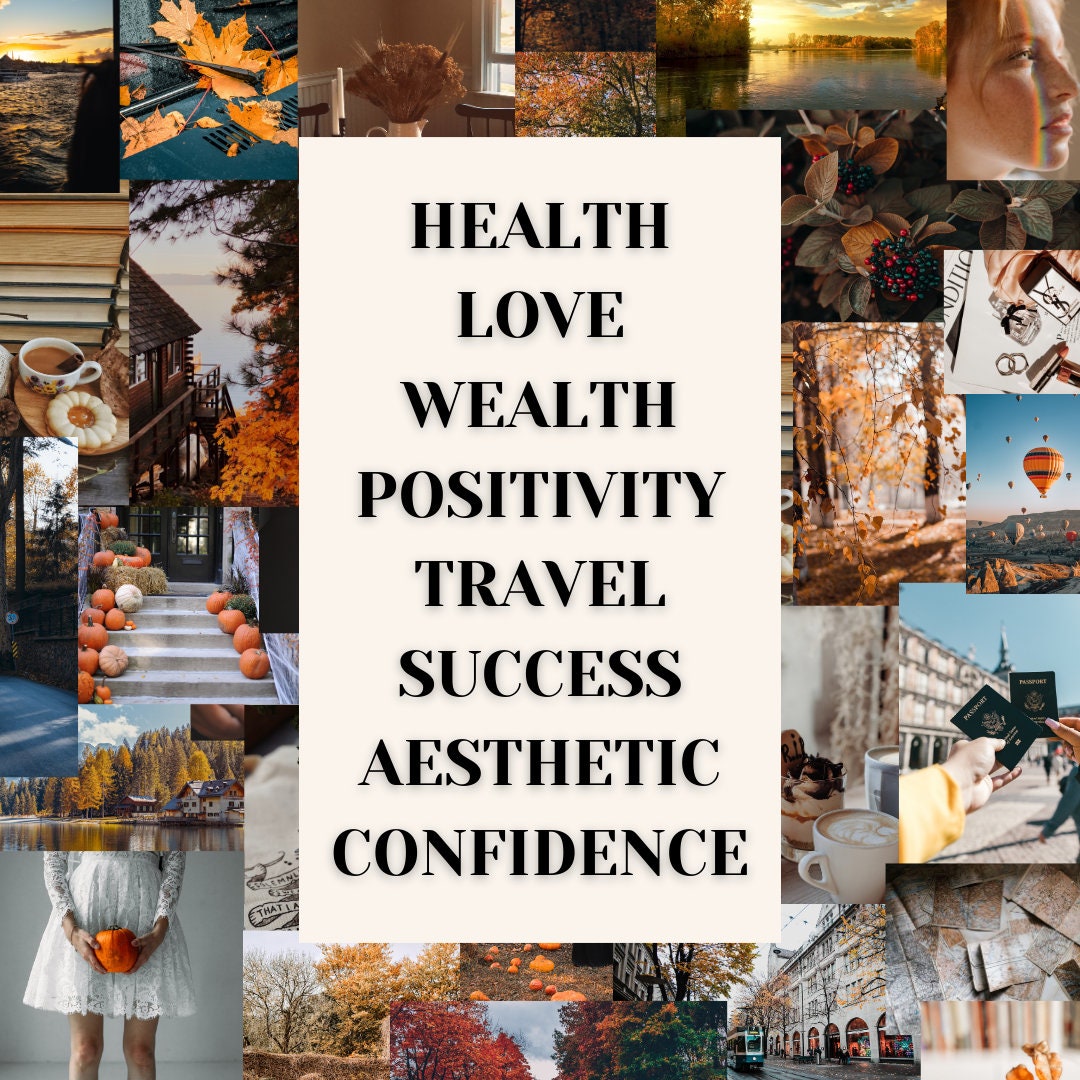 Autumn Vision Board: Fall Inspired Printable Manifest Board, Autumn ...