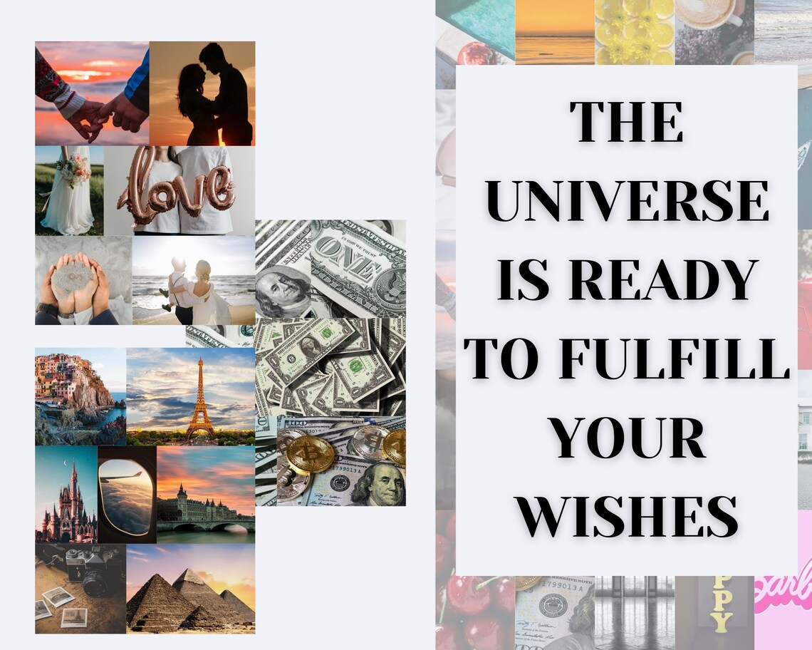 Vision Board Printables: Law of Attraction and Manifestation Journal ...