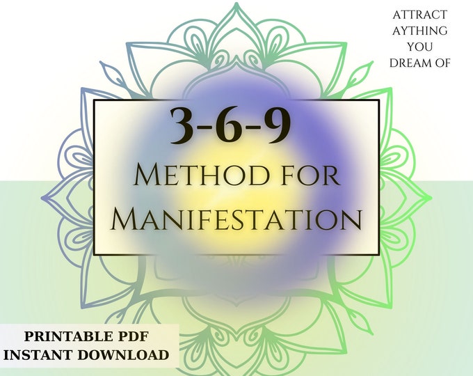 3-6-9 Manifestation Printable Journal,law of Attraction Workbook,3-6-9 ...