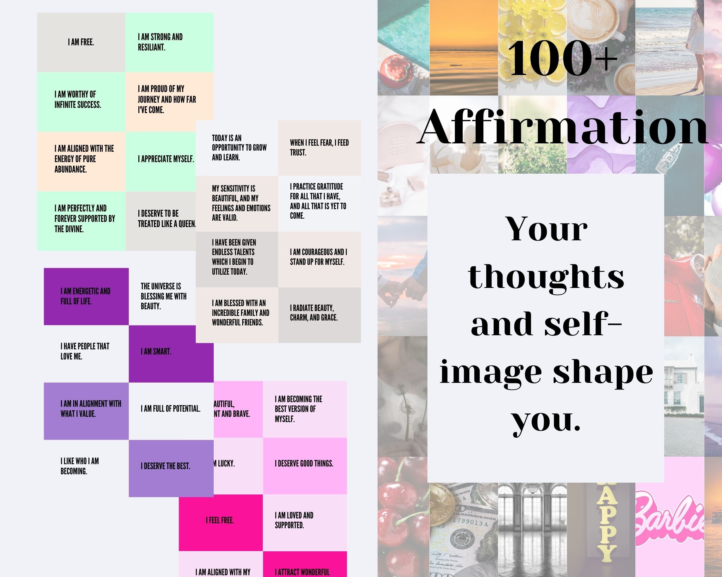 Vision Board Printables: Law of Attraction and Manifestation Journal ...