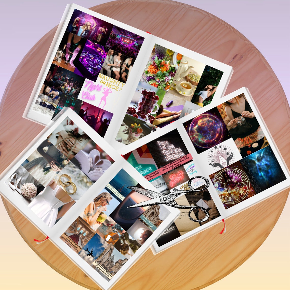 Glow up Vision Board Bundle: Printable Words and Photos, Inspirational ...