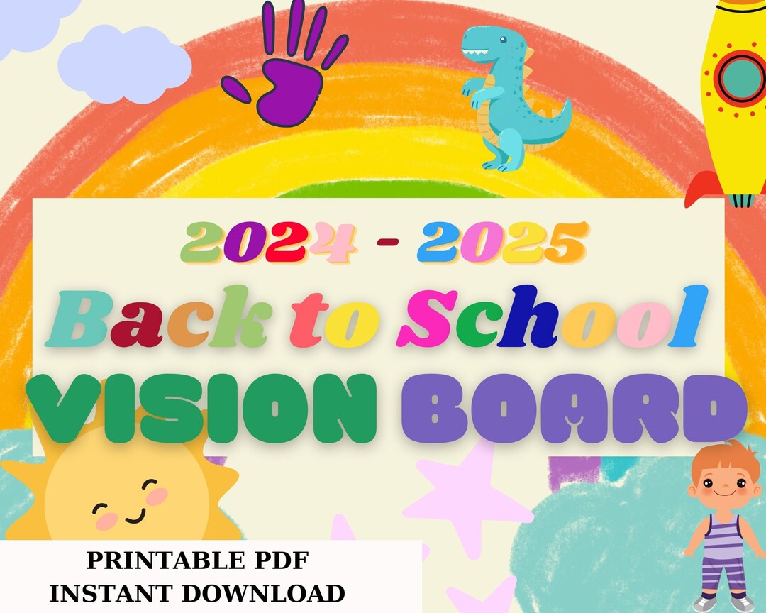 Back to School, Kids Vision Board Printables, Behavior Chart ...