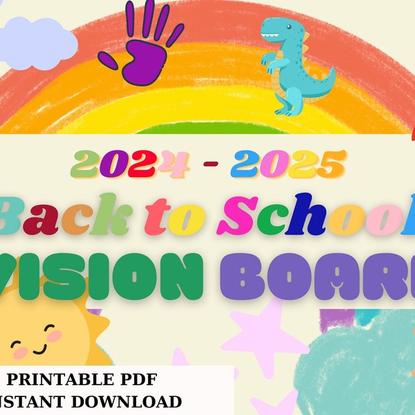 Kids Vision Board Printable - Etsy