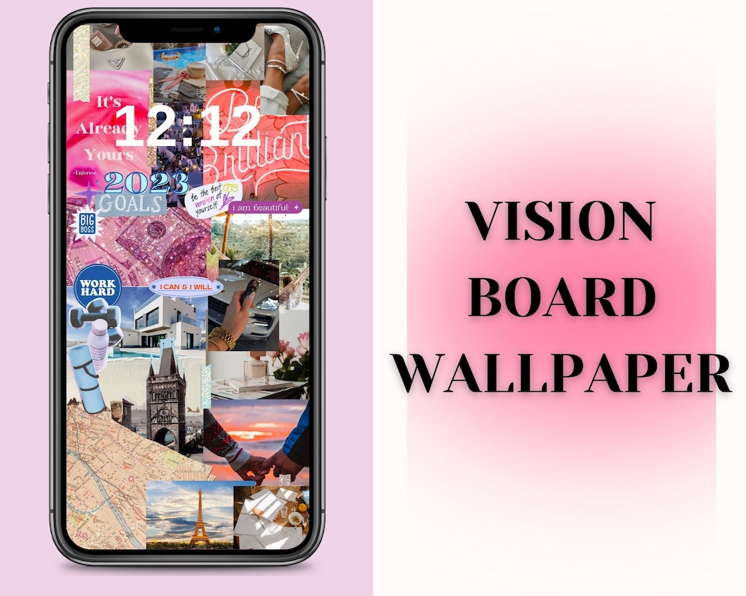 2024 Vision Board Smartphone Wallpaper Vision Board Photos for ...