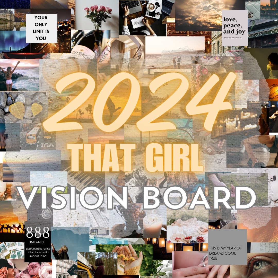 That Girl Vision Board imprimible, 2024 That Girl Dream & Vision Board ...