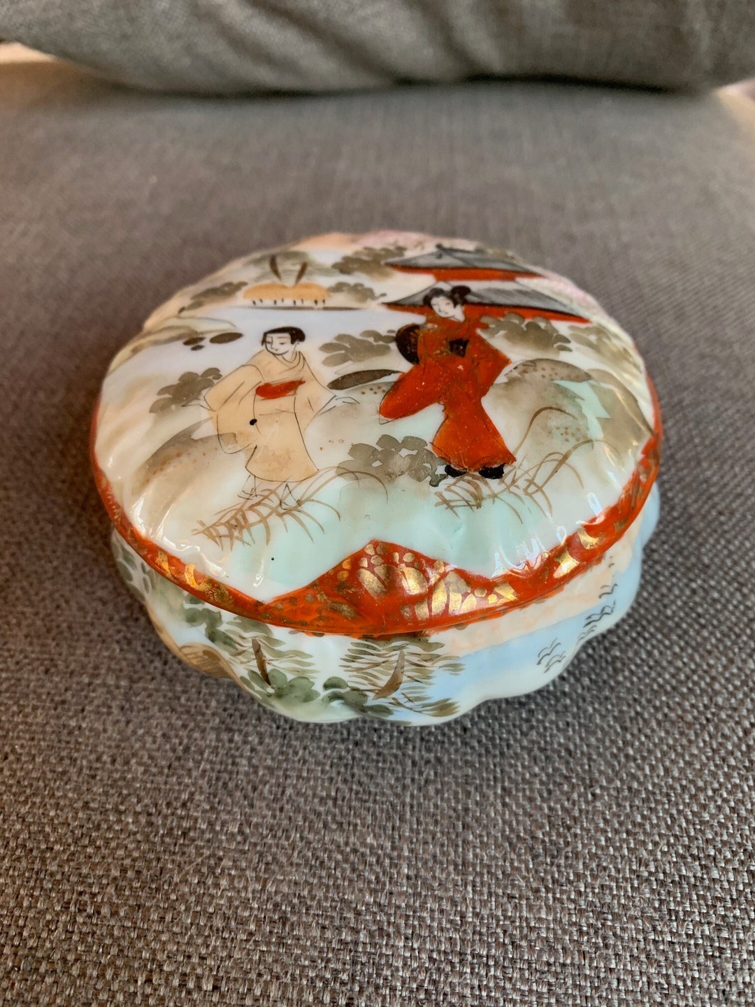 Unique Vintage Japanese Geisha Powder Bowl - Etsy
