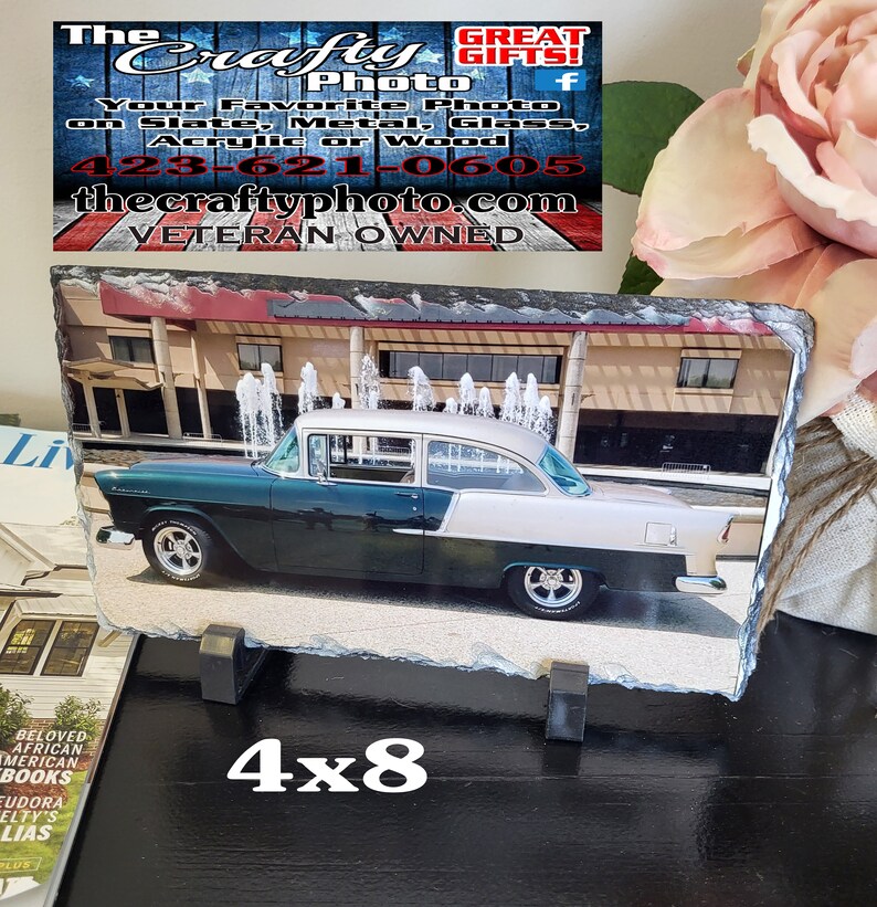 4x8 Photo Slate Rock Stone Picture Frame Desk Top Gift in - Etsy