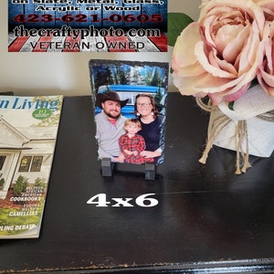 4x8 Photo Slate Rock Stone Picture Frame Desk Top Gift in - Etsy