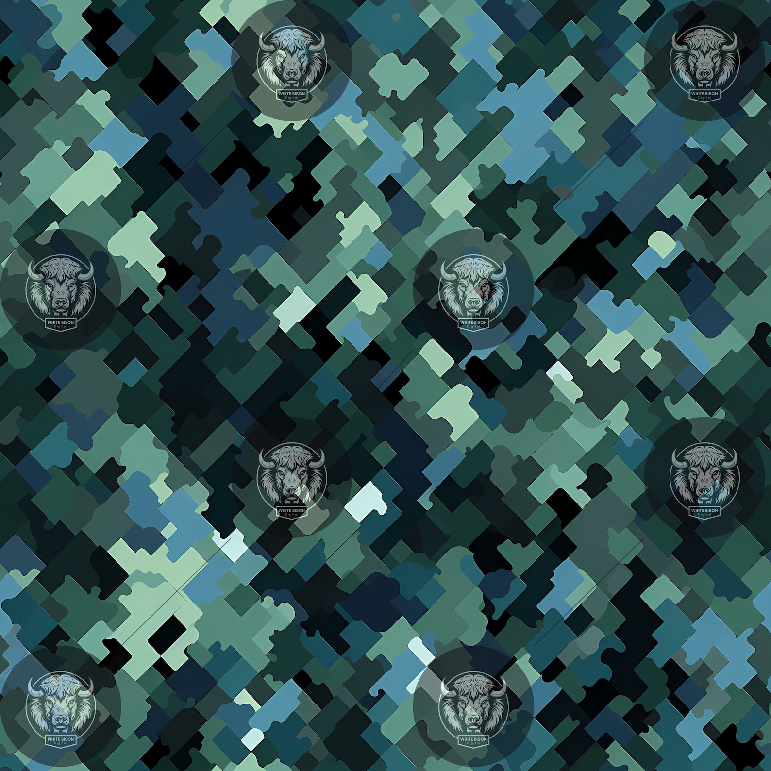 Seamless Digi Camouflage Patterns Digital Download, 14 Unique JPG ...