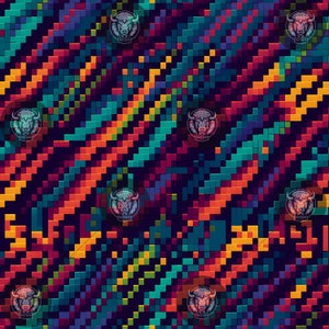 Retro 8-bit Video Game Pixel Art, 14 Digital Paper Pack (digital ...