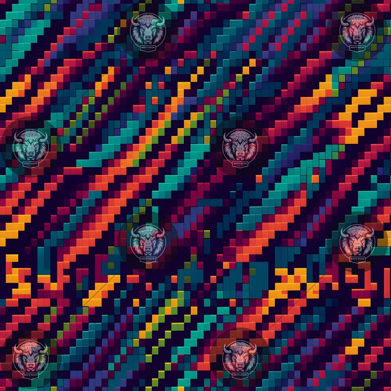 Retro 8-bit Video Game Digital Paper Pack, 14 Digital Patterns, 12x12 ...