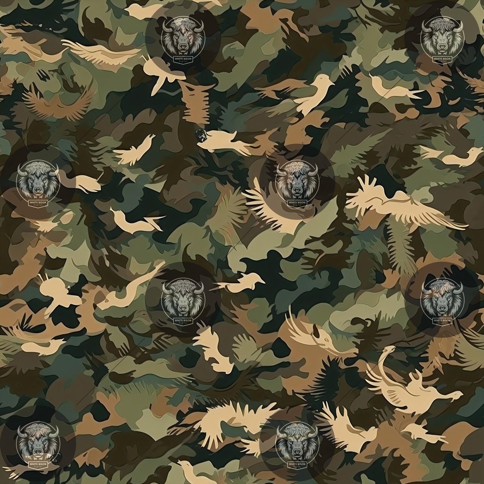 Camo Digital Pattern - Seamless Camouflage Designs (instant Download ...