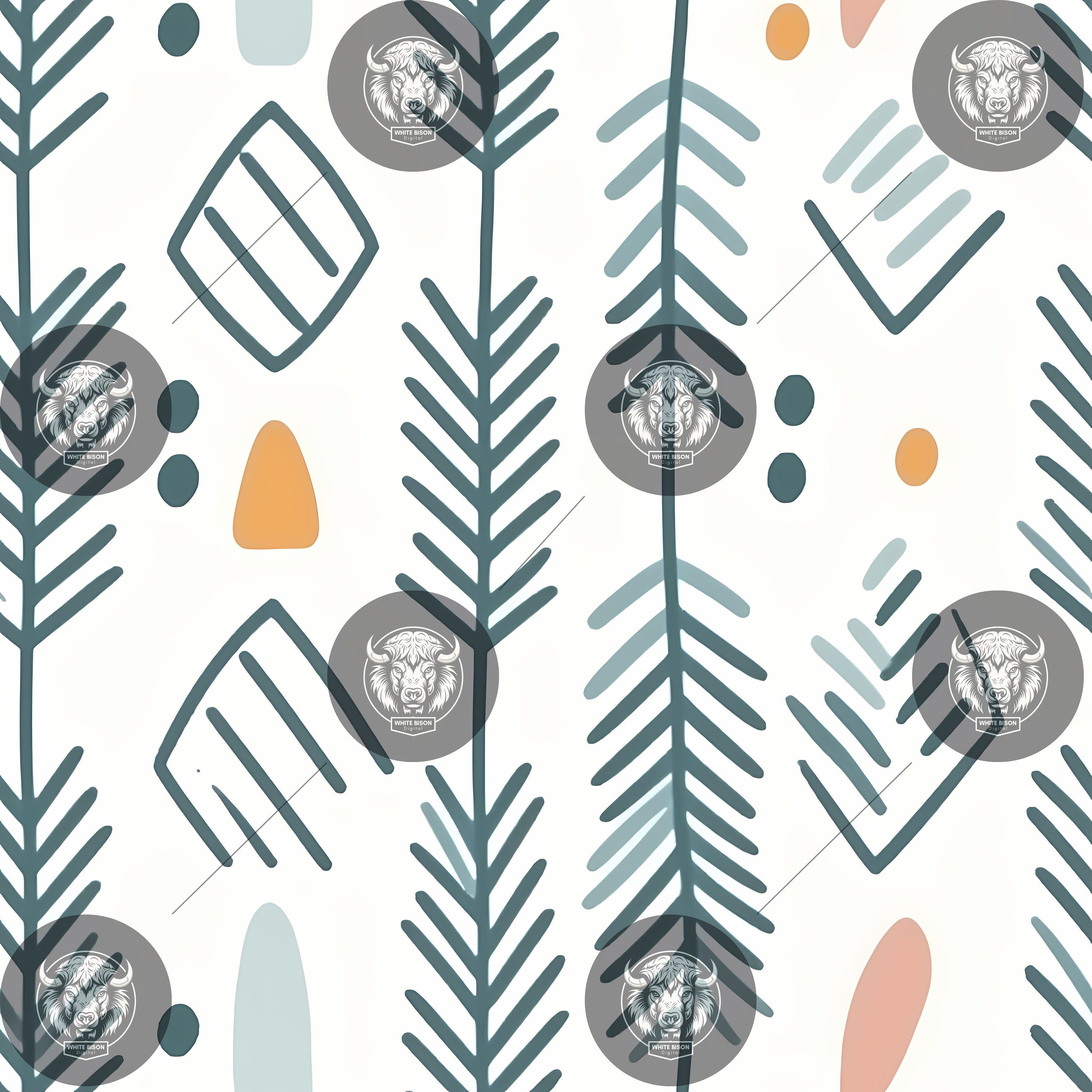 Exquisite Boho Chic themed Seamless Pattern Digital Download Package ...