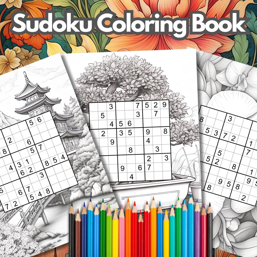 Engaging Sudoku Puzzle Coloring Book - Interactive Printable PDF for ...