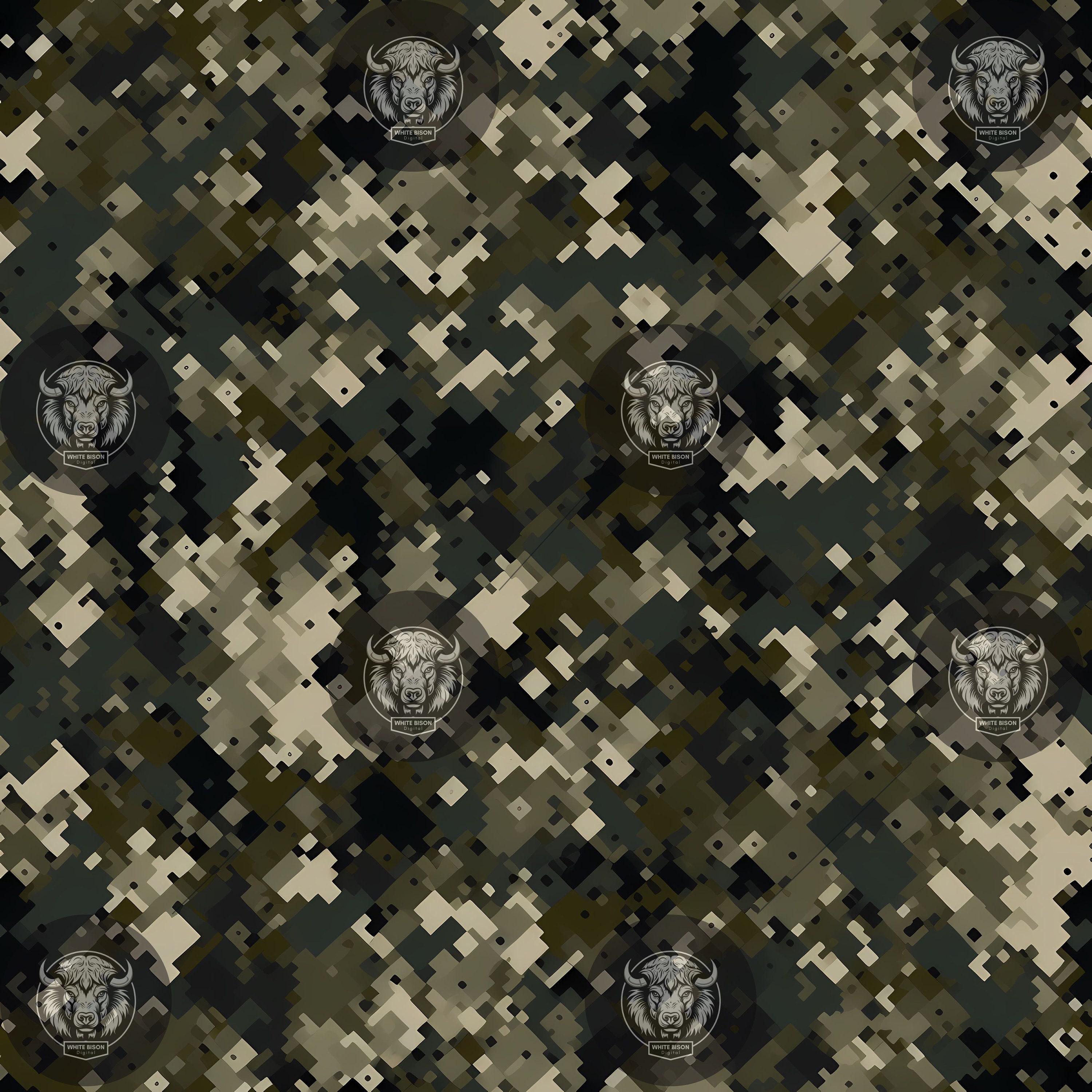 Seamless Digi Camouflage Patterns Digital Download, 14 Unique JPG ...