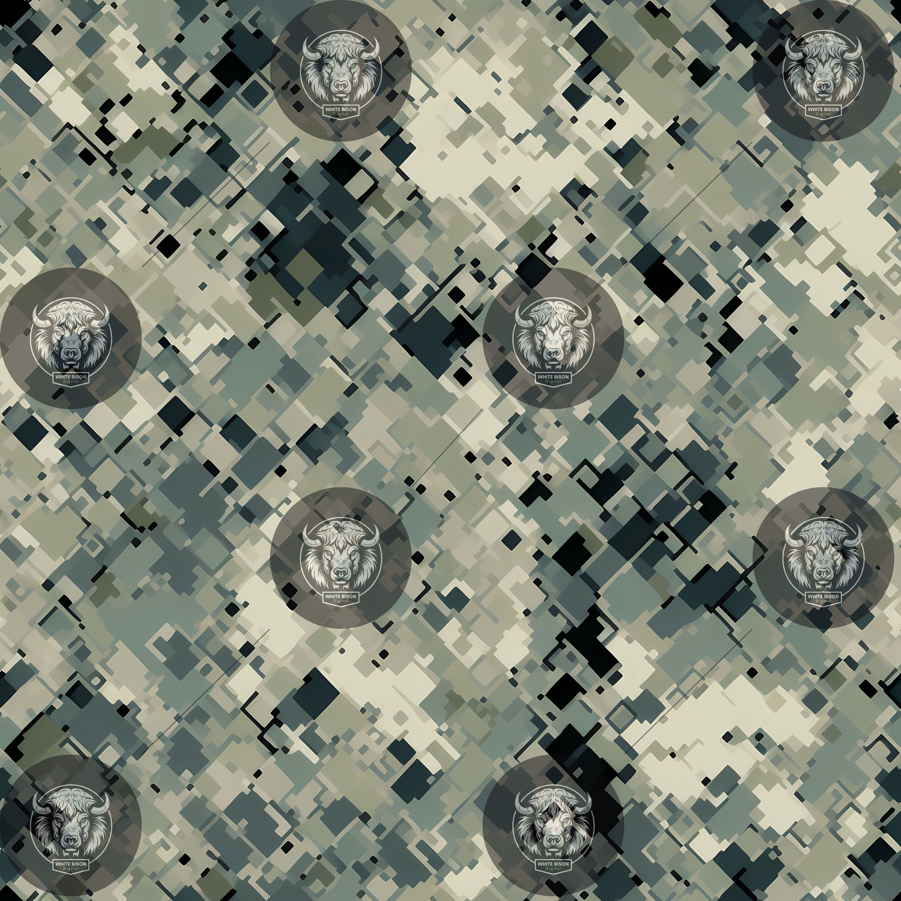 Seamless Digi Camouflage Patterns Digital Download, 14 Unique JPG ...
