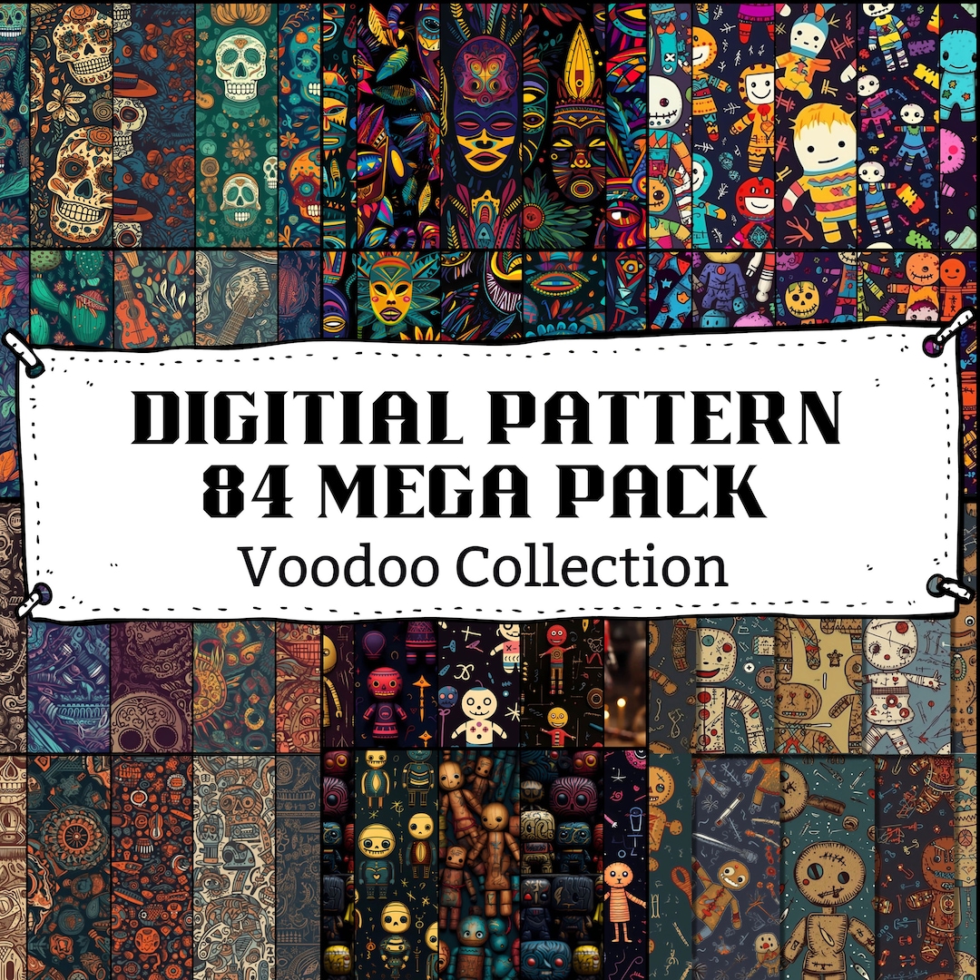 Voodoo Themed Digital Patterns | Digital Pattern Mega Pack | 84 Unique ...