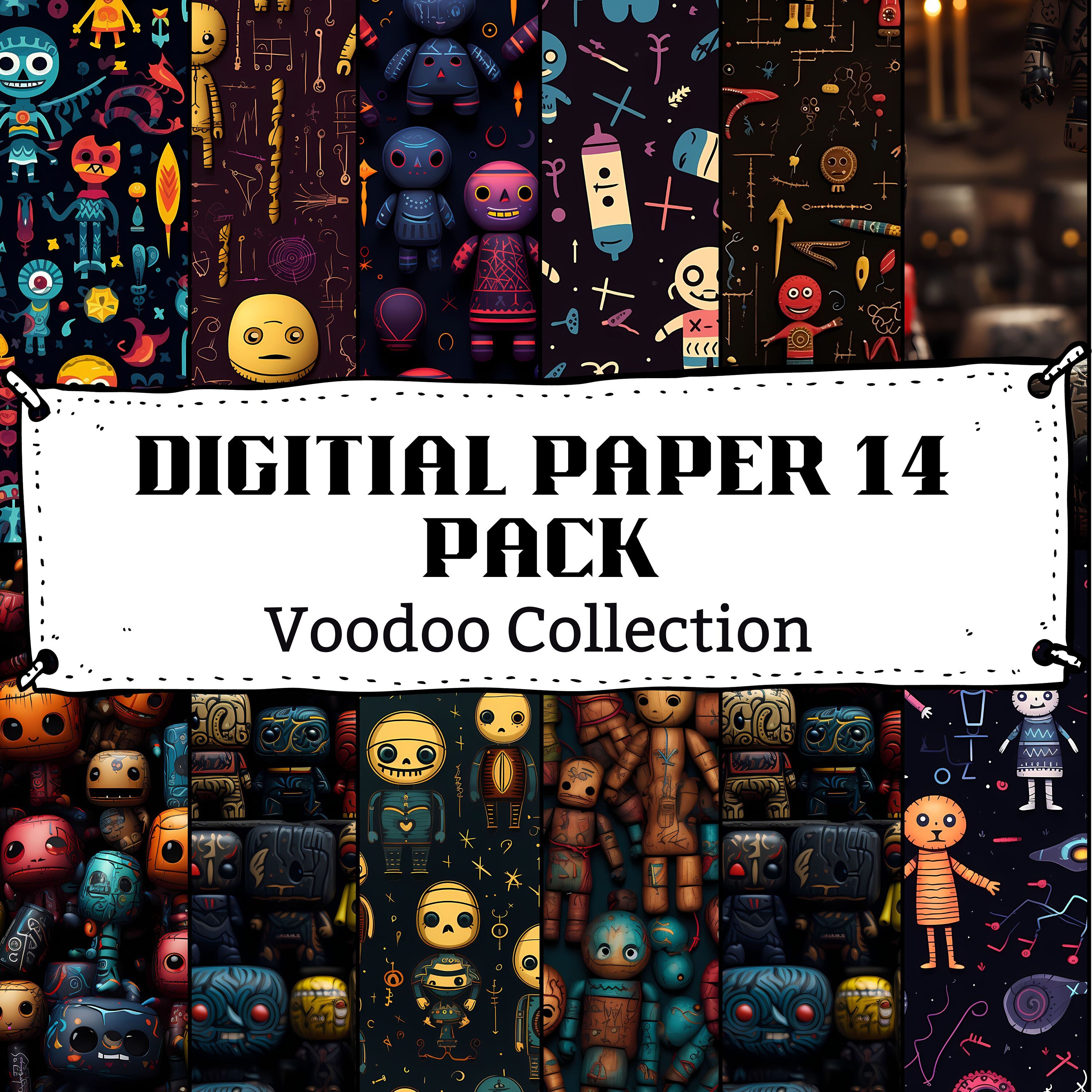 Voodoo Themed Digital Patterns | Digital Pattern Mega Pack | 84 Unique ...