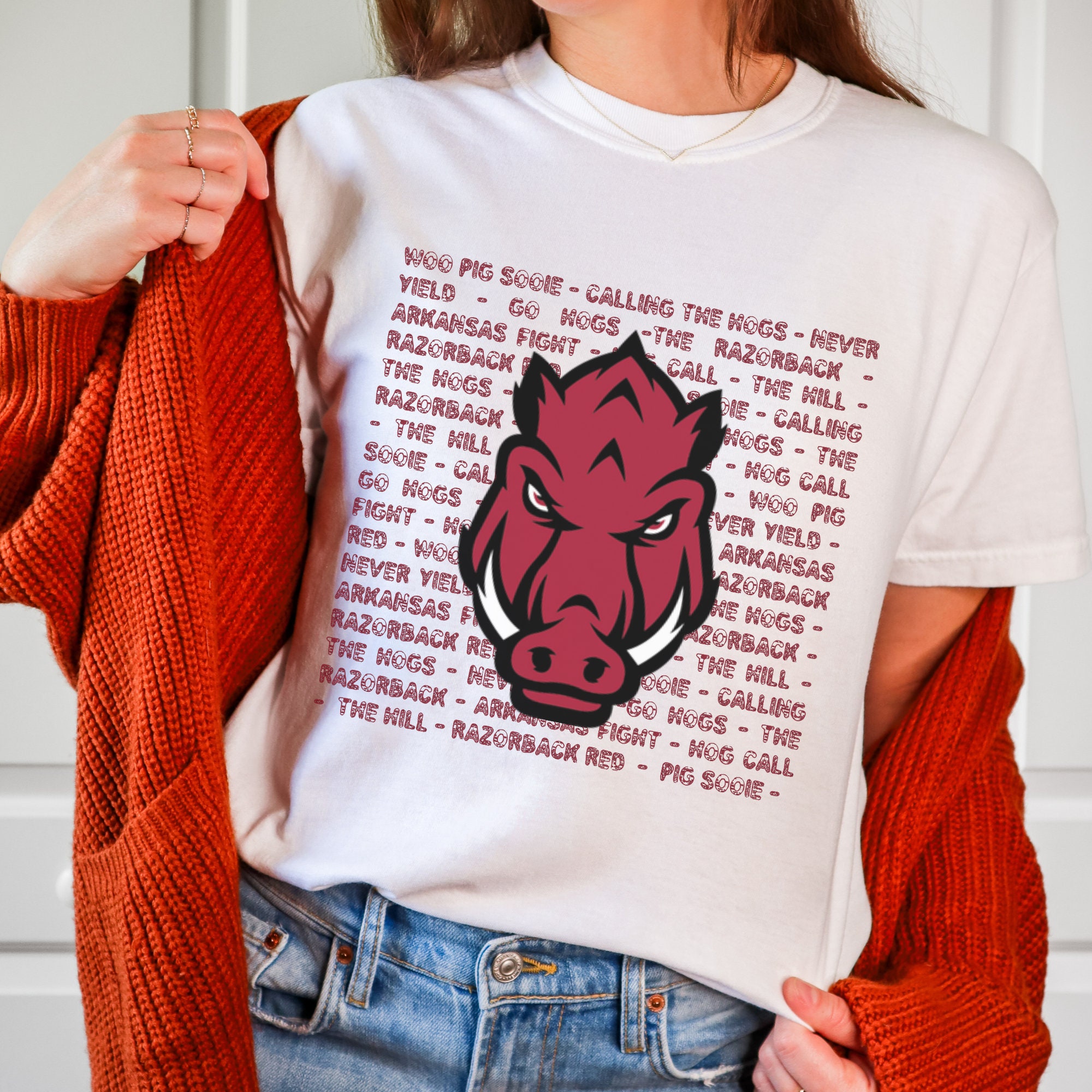 Arkansas Razorbacks T-shirt Arkansas Shirt Arkansas Crewneck - Etsy