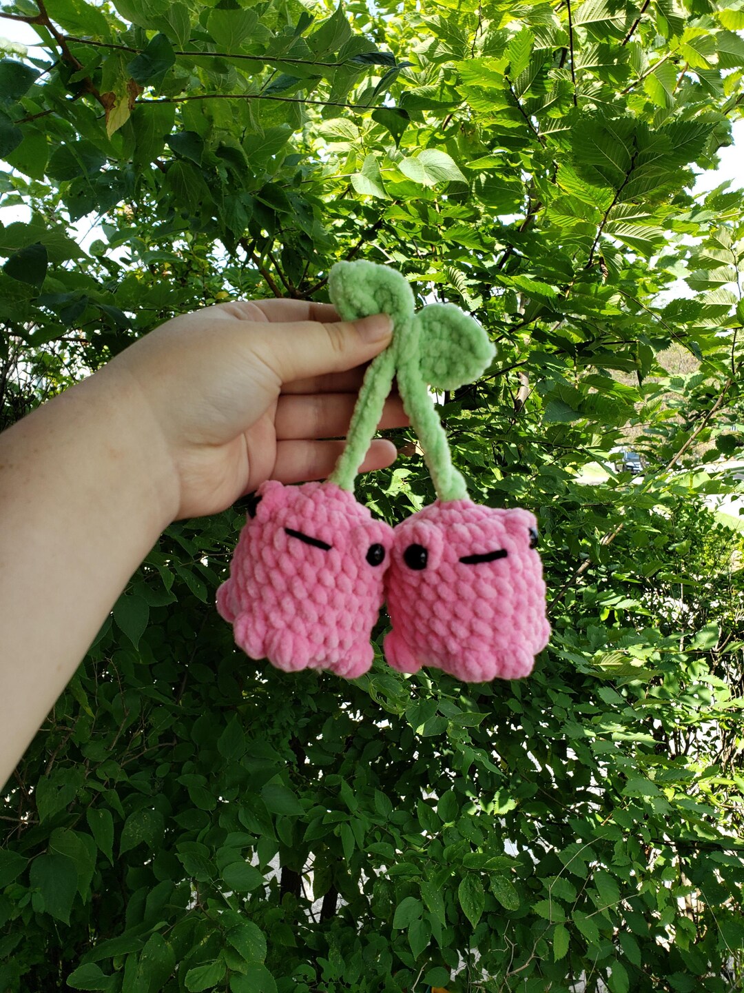 Cute Cherry Frog, Amigurumi, Duo Frogs, Pink and Green, Fruit - Etsy