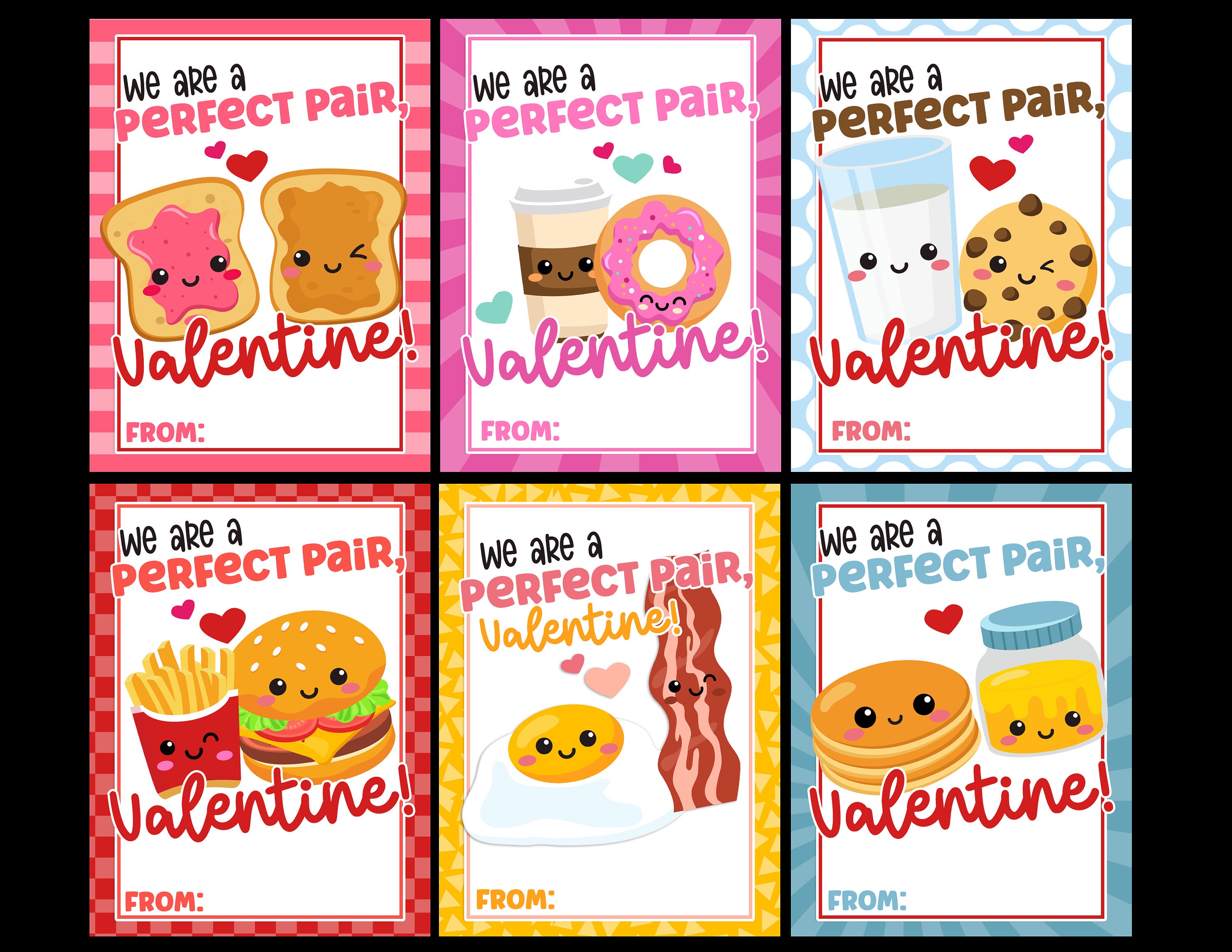 Perfect Pair Valentine Printable, Kids Printable Valentine, Valentine ...