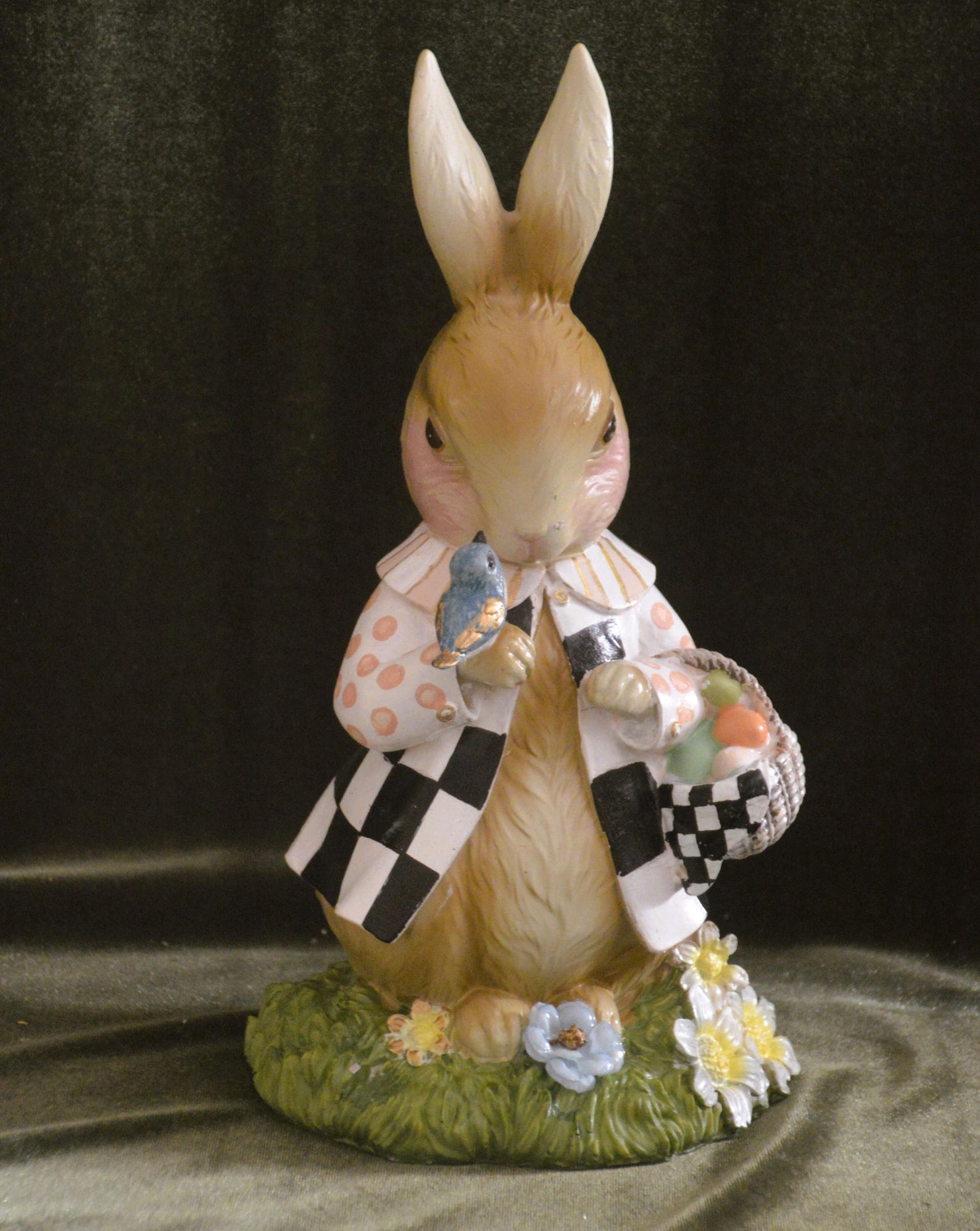 Whimsical 100% Hand-painted Resin Easter Bunnies and a Frog. Great ...