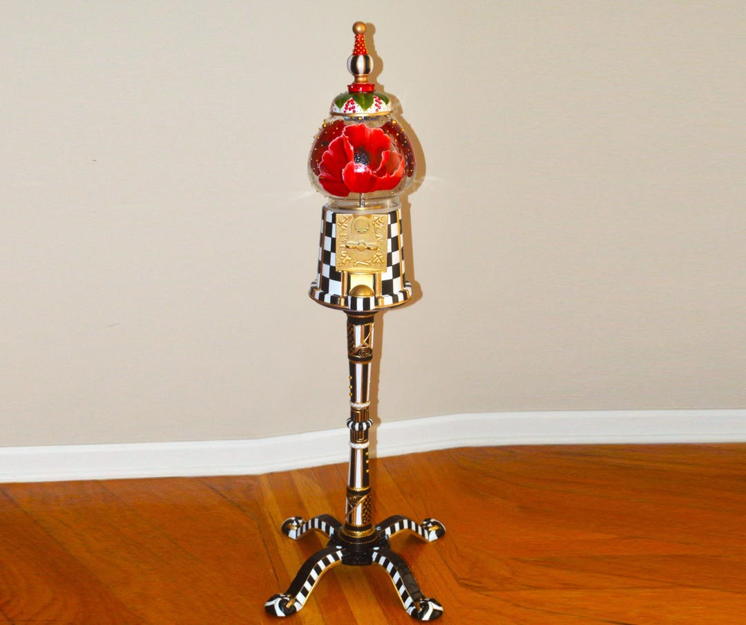 100% Hand-painted Gumball Machine. One-of-a-kind 42 Tall. Amazing ...