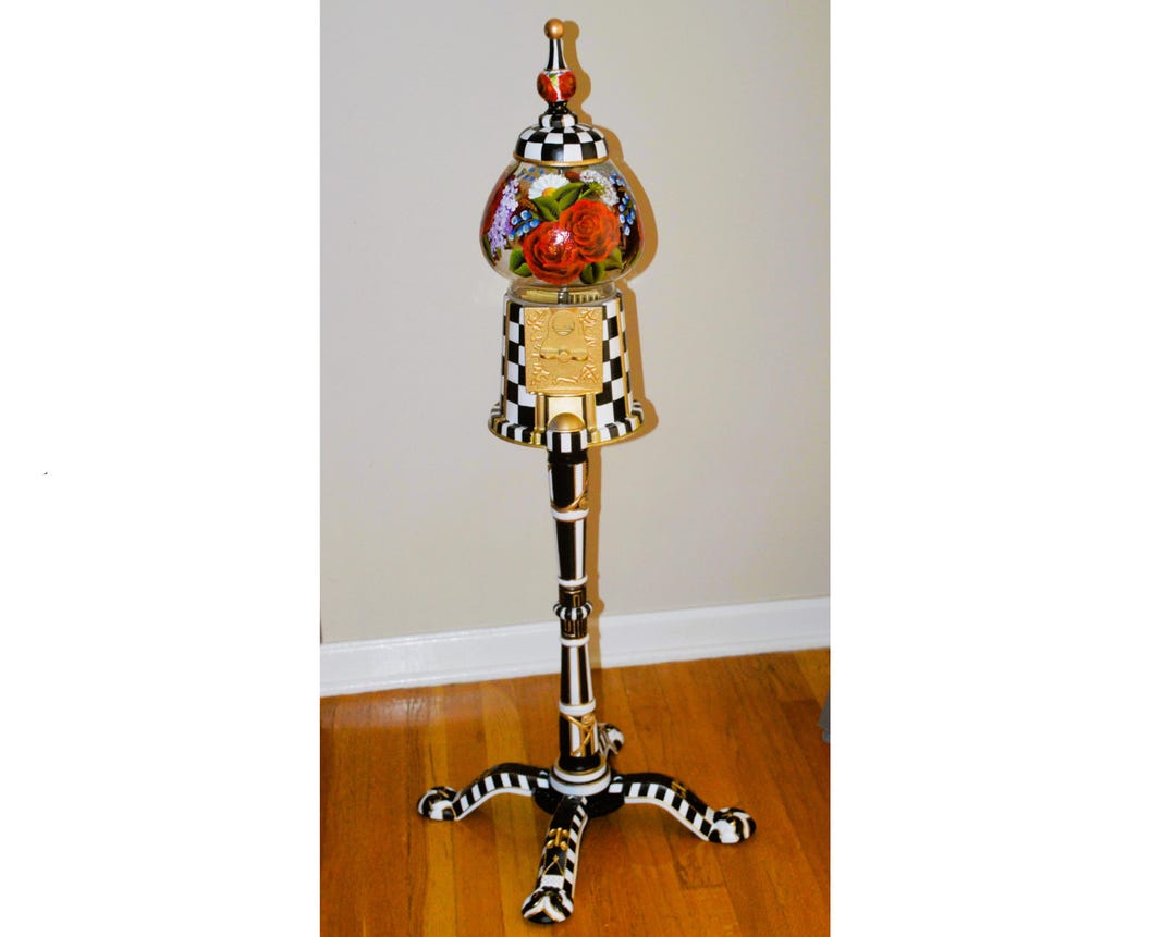 100% Hand-painted Gumball Machine. One-of-a-kind 42 Tall. - Etsy