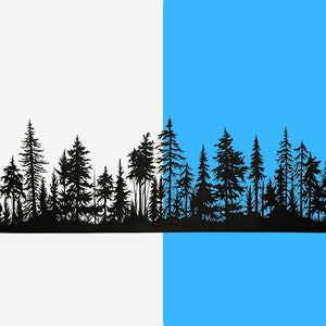 Forest Line SVG | Treeline PNG | Forest Silhouette | Tree Clipart ...