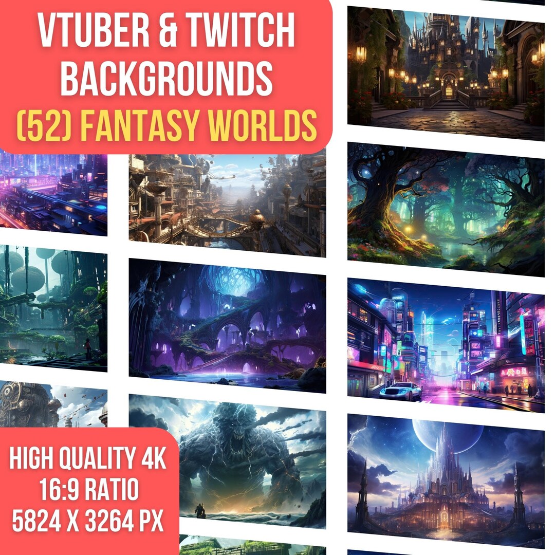 50 Vtuber Background Fantasy Themed | Virtual Backgrounds | Vtuber ...