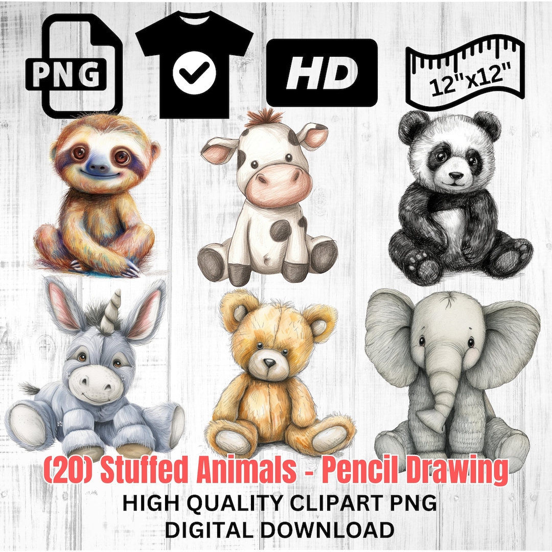 Stuffed Animals Clipart Teddy Bear Clipart Pencil Drawing Stuffed ...