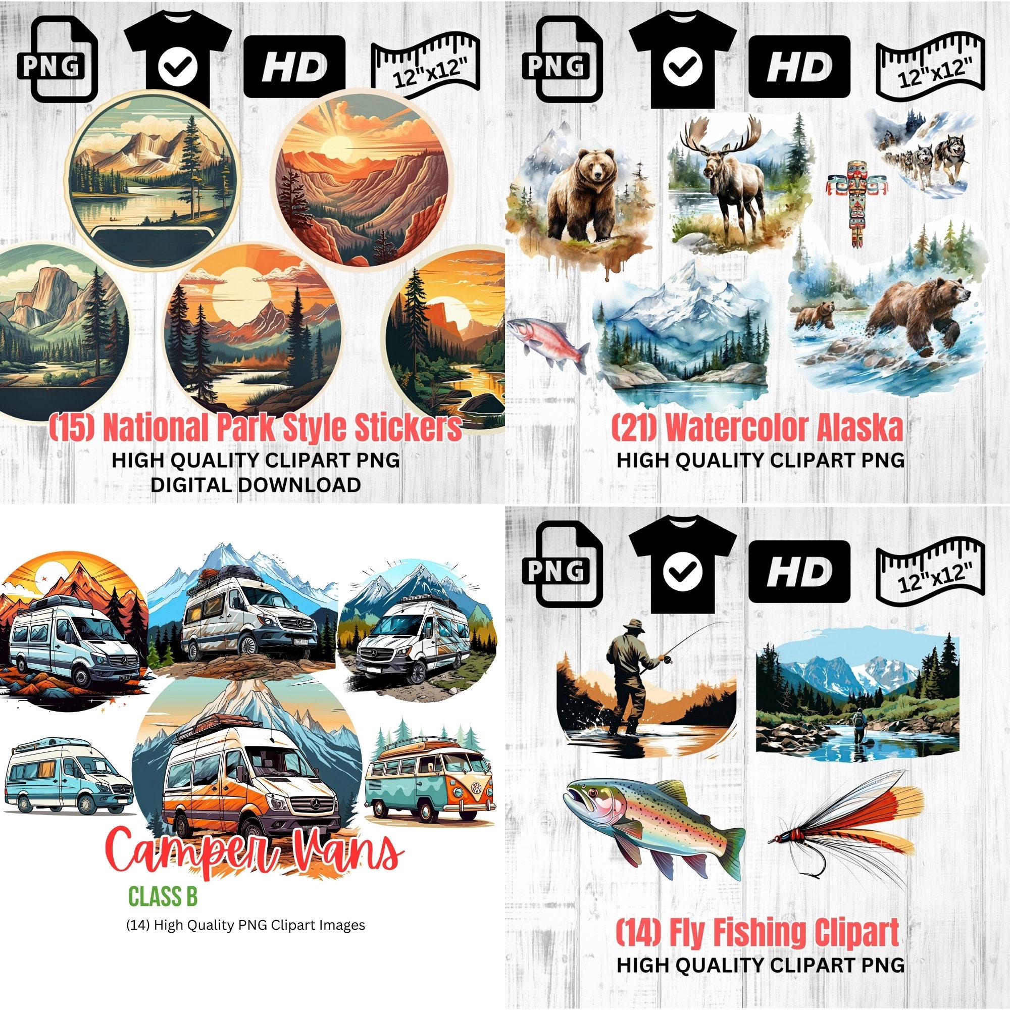 Outdoor Mega Bundle Clipart Bear Clipart Hunting Clipart Mountain PNG ...