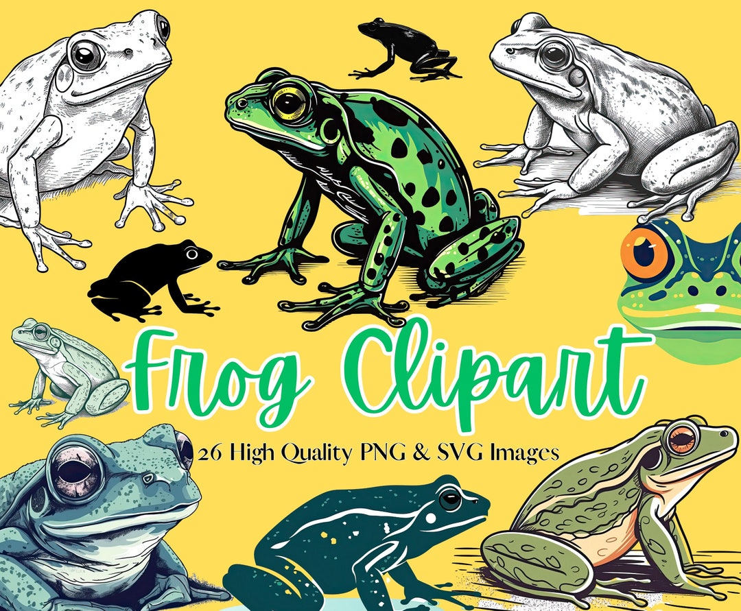 Frog PNG | Frog Stickers Digital | Frog Sublimation | Frog SVG | Cute ...