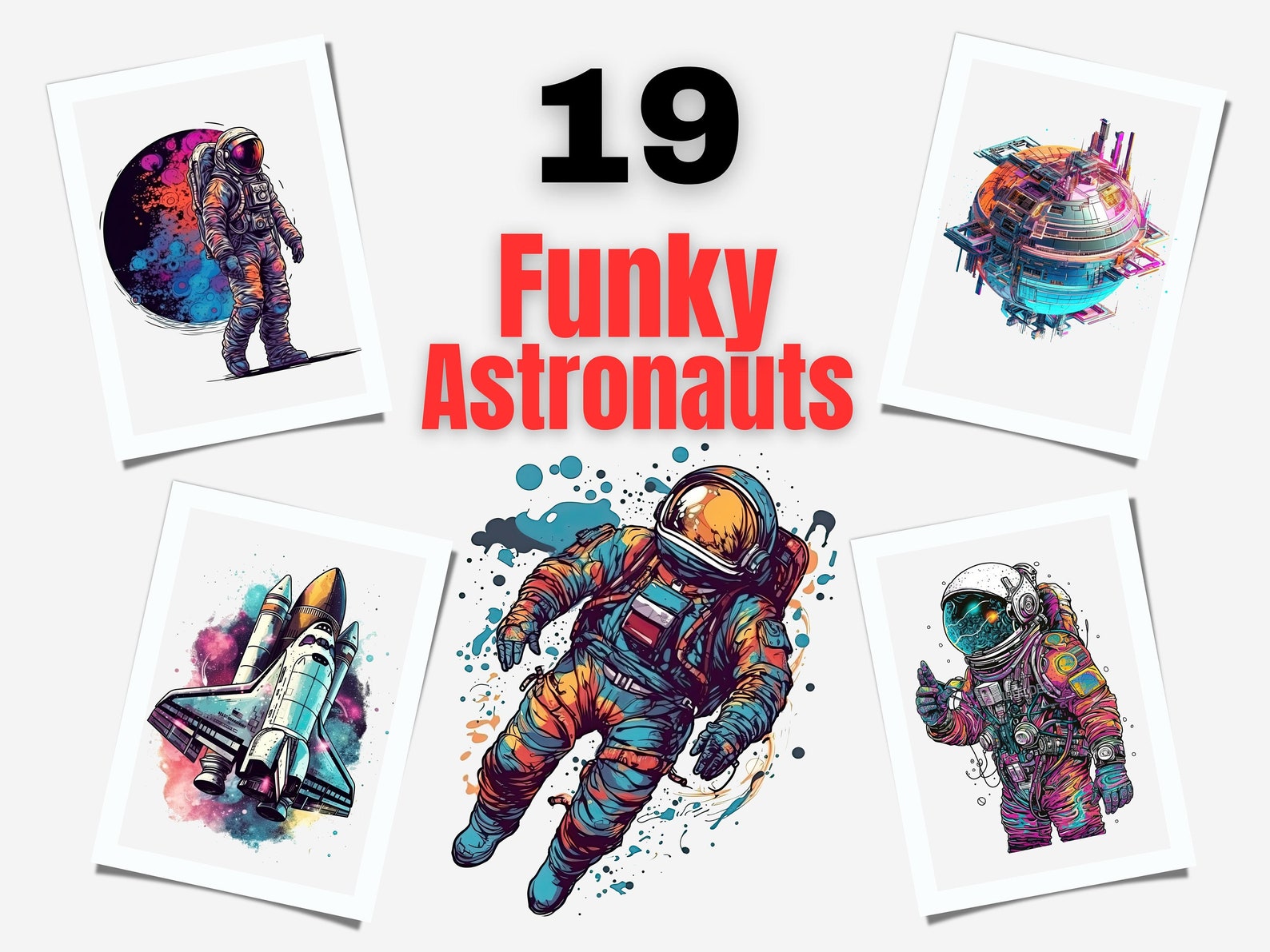 Funky Astronaut Clipart | Space Shuttle Clipart | Moon Clipart | Space ...