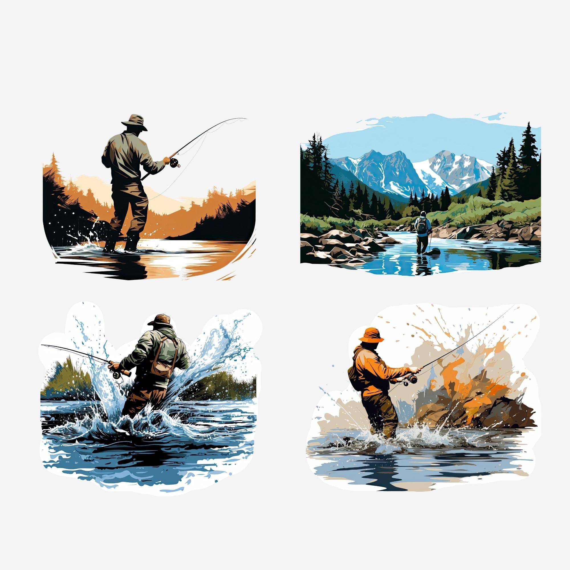 Fly Fishing Clipart Fishing PNG Fly Fishing PNG Rainbow Trout Brown ...
