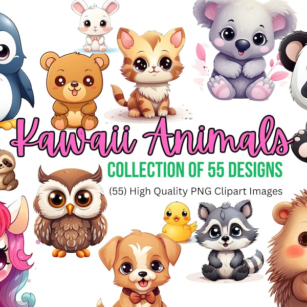 Kawaii Animals - Etsy
