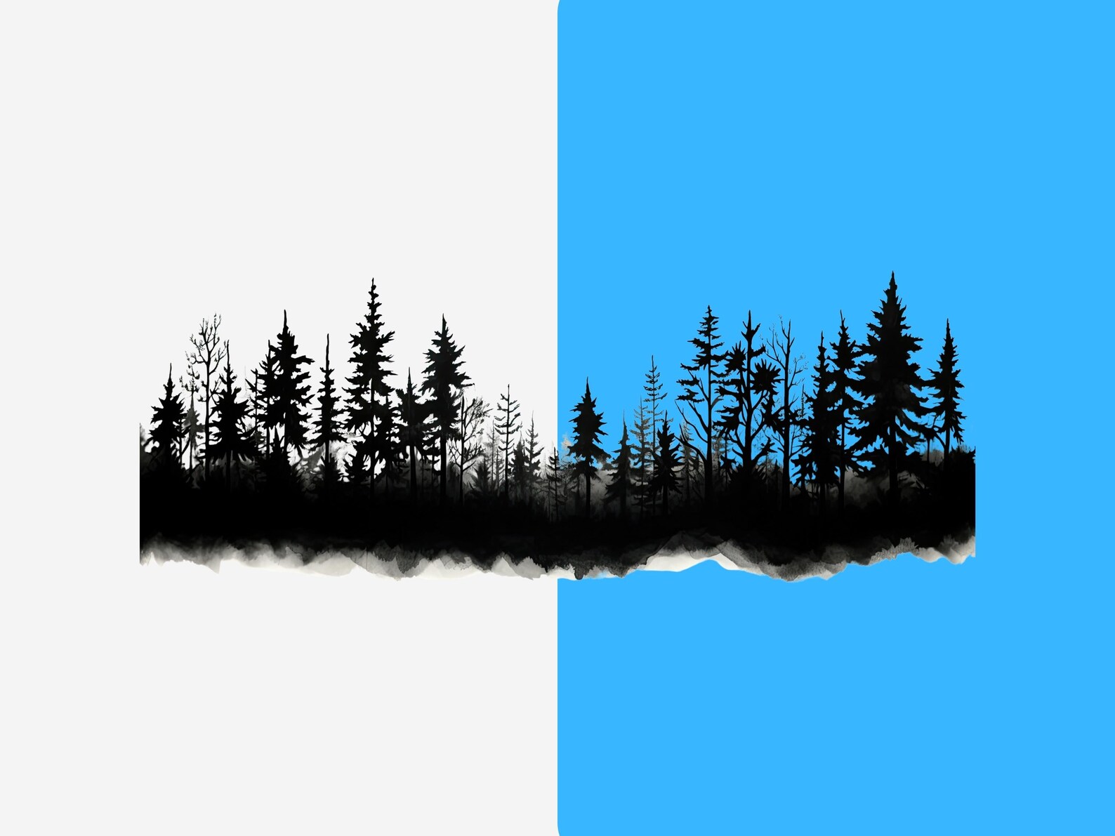 Forest Line SVG Treeline PNG Forest Silhouette Tree Clipart Camping ...