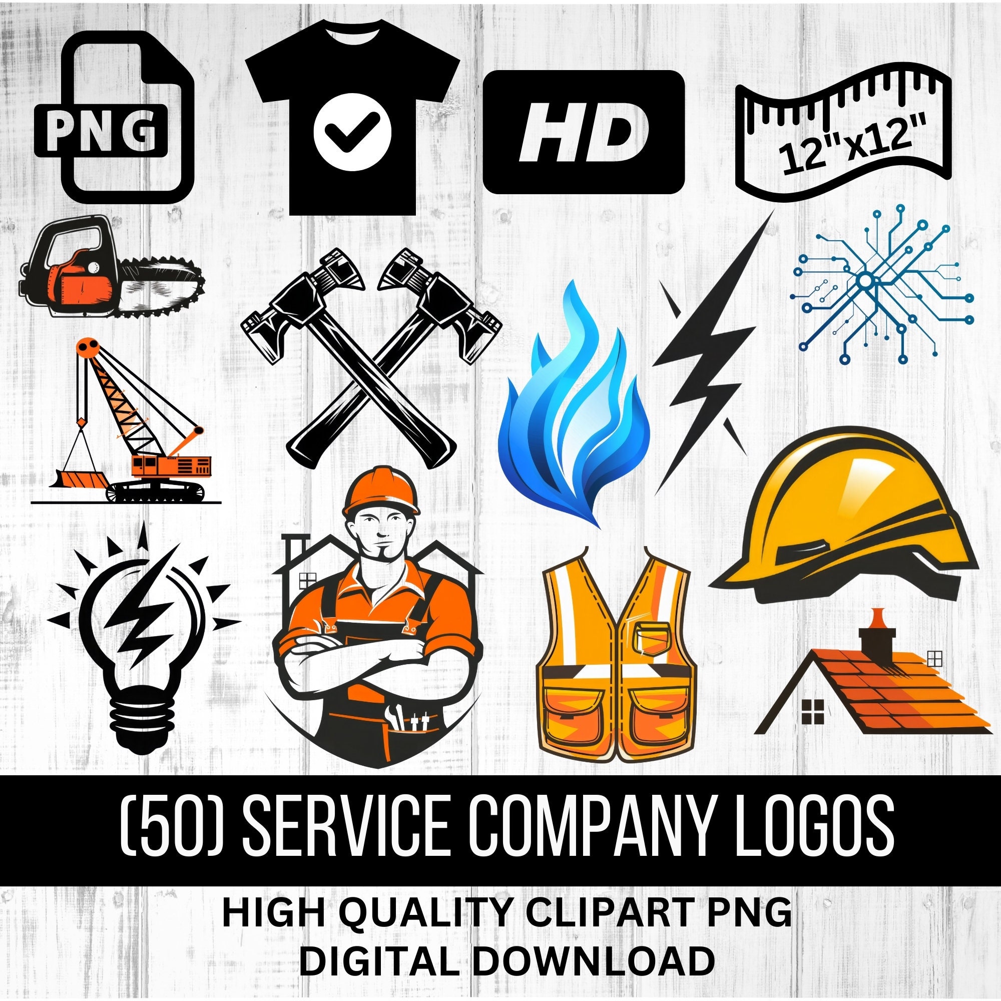 50 Service Business Logos PNG Format With Transparent Background ...