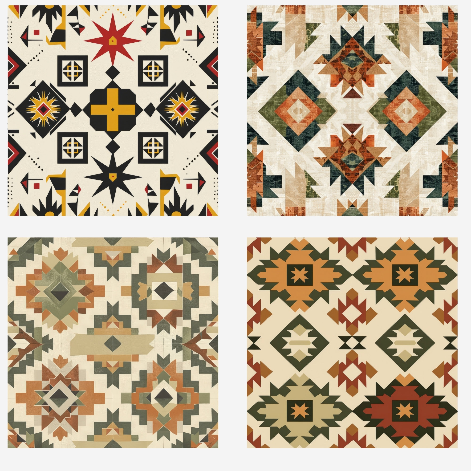 Native American Seamless Digital Paper Patterns Printable Boho Western ...