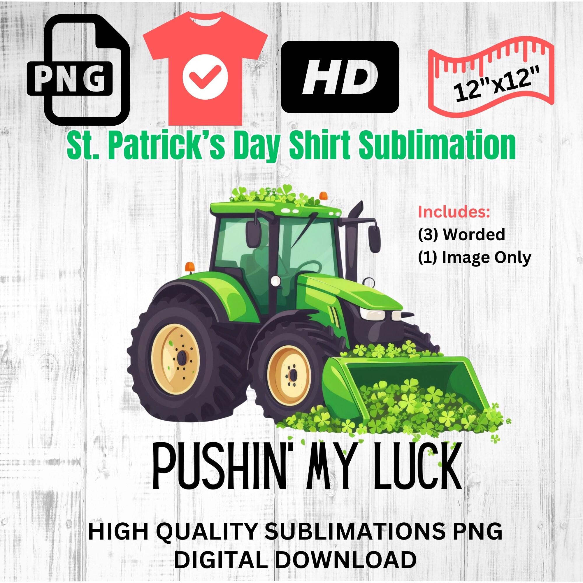 Pushin My Luck Sublimation Pushing My Luck PNG St. Patrick's Day Boys ...