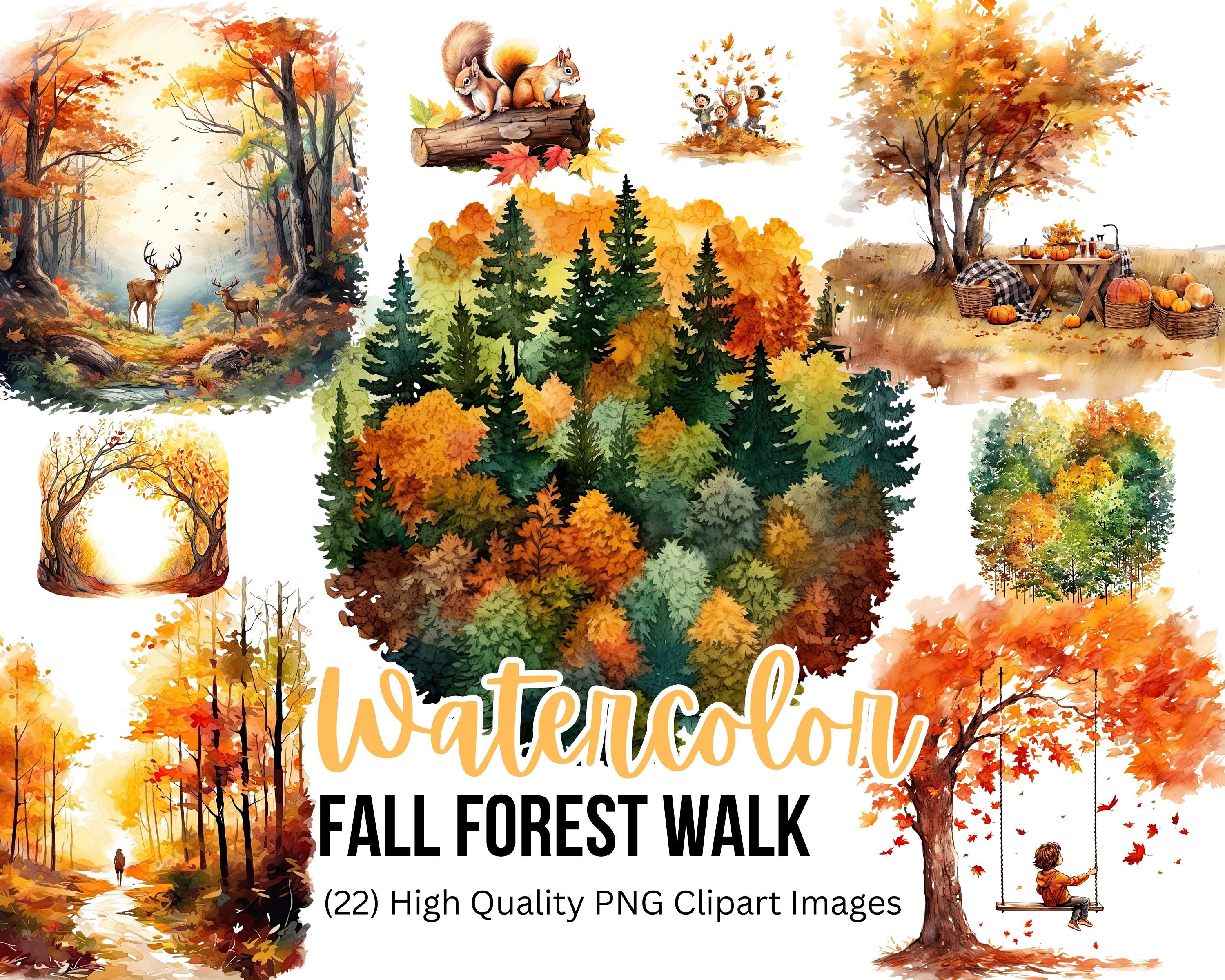 Fall Clipart Bundle Autumn Clipart Bundle Thanksgiving - Etsy