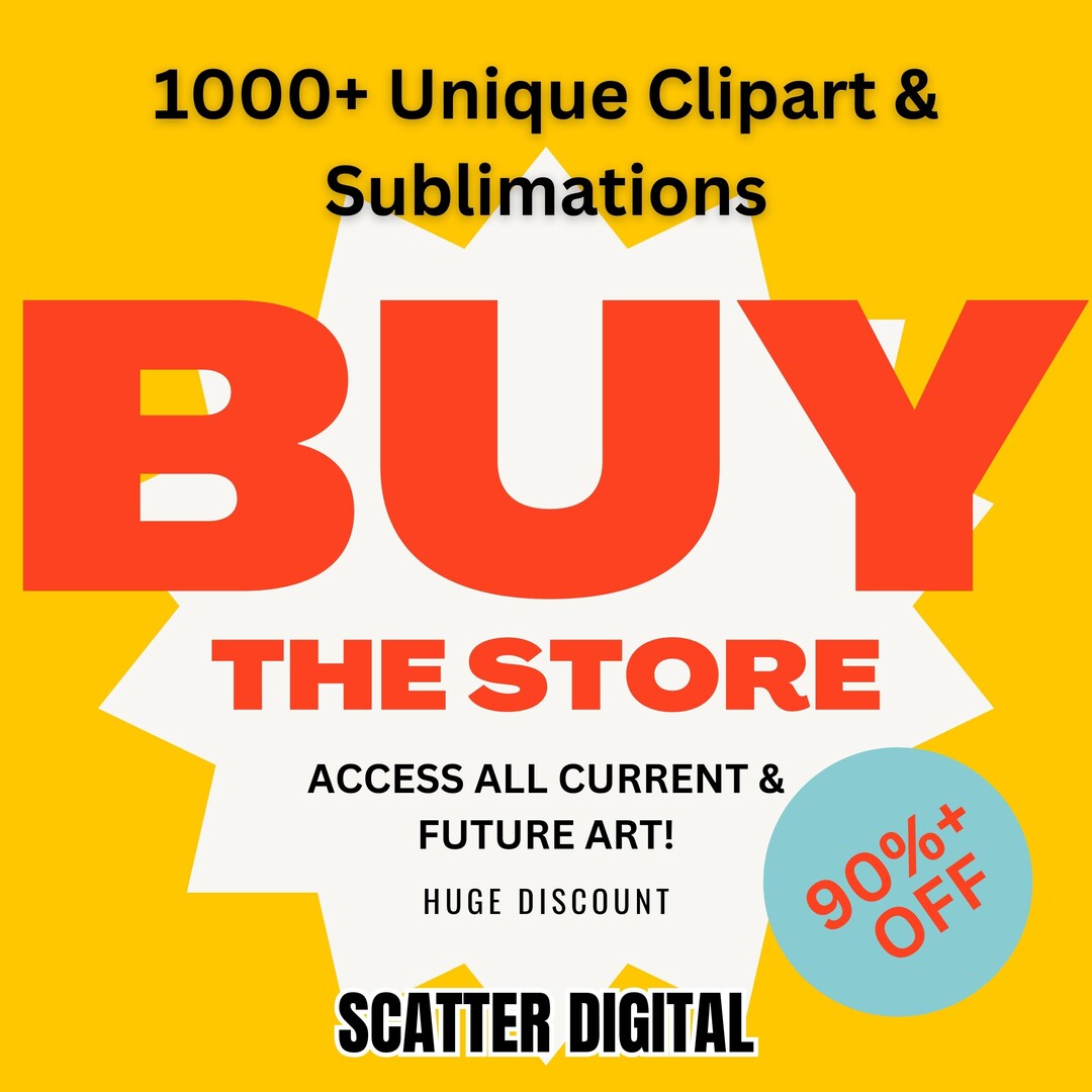 1000+ Clipart & Sublimation Mega Bundle - Unlimited Shop Access for ...