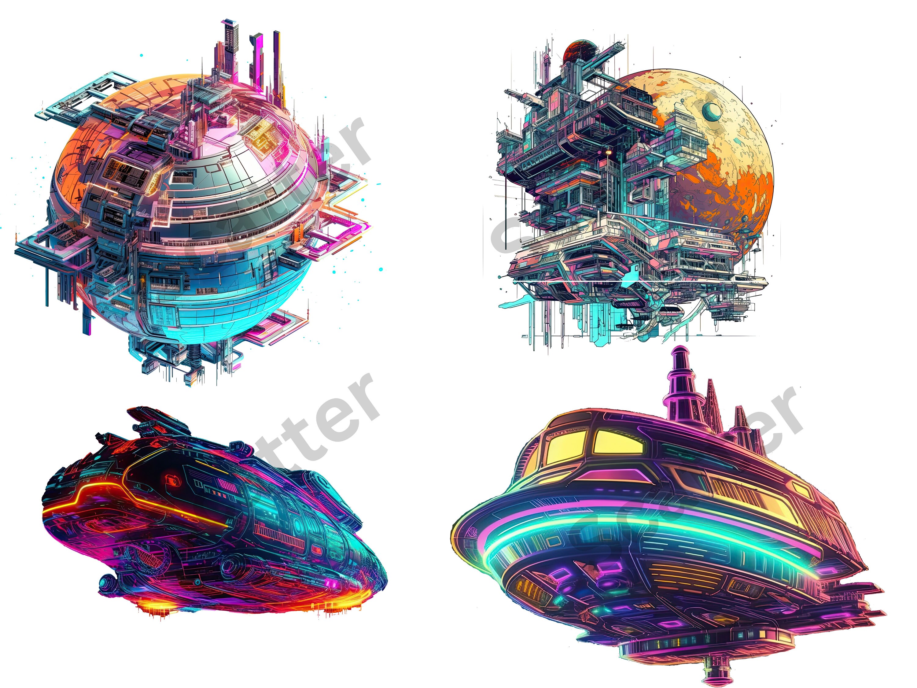 Funky Astronaut Clipart | Space Shuttle Clipart | Moon Clipart | Space ...