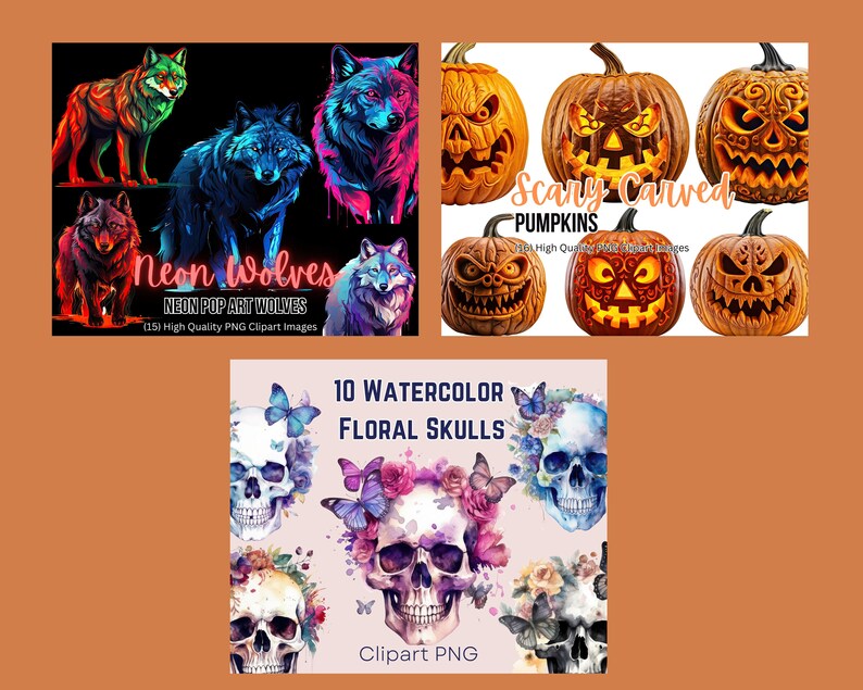 Halloween Clipart Bundle Large Halloween Clipart Pumpkin PNG Witch ...