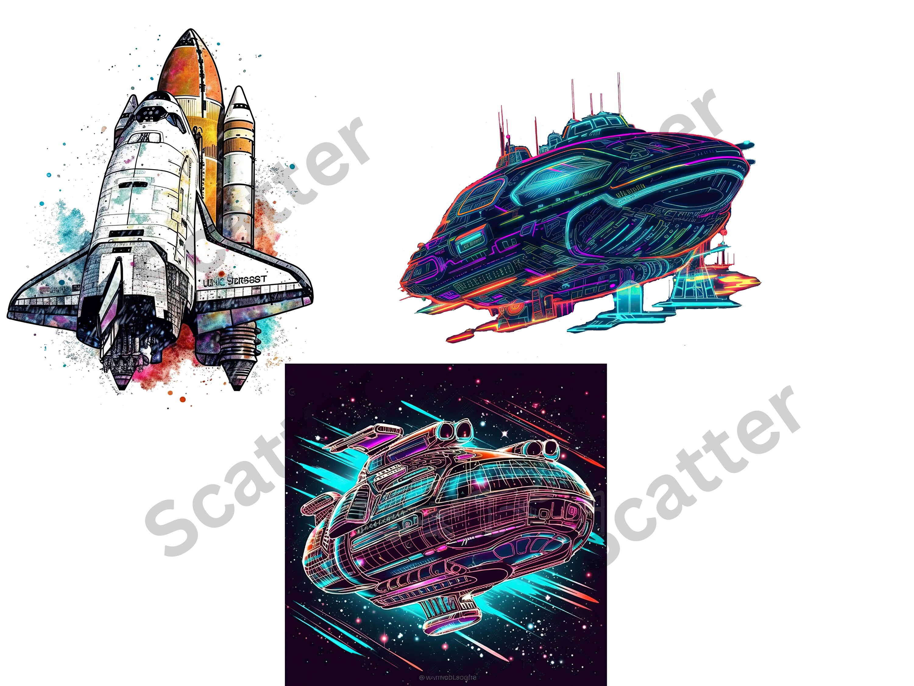 Funky Astronaut Clipart | Space Shuttle Clipart | Moon Clipart | Space ...